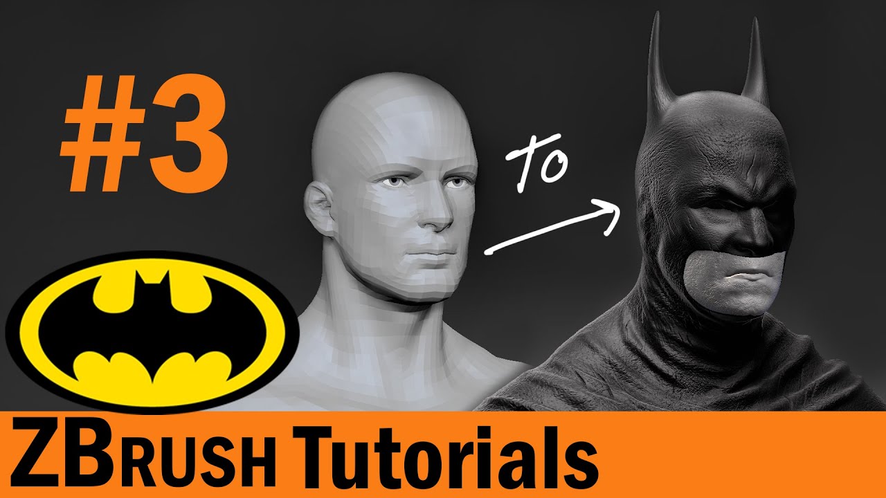 BATMAN sculpting zbrush | ZBrush Tutorial for Beginners | Zbrush 2020 ...
