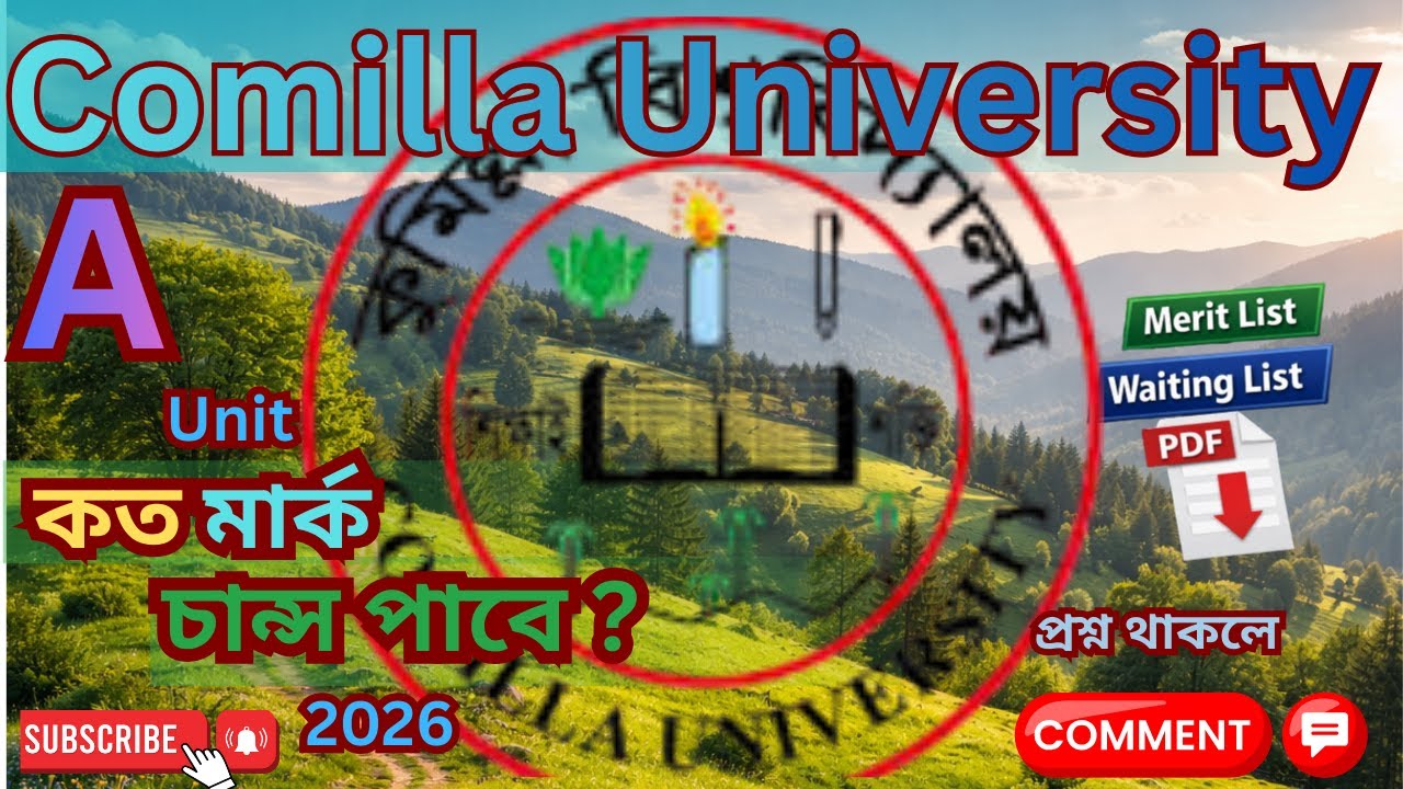 Comilla University Cut off Mark A Unit 2026 || CoU Question Analysis ...