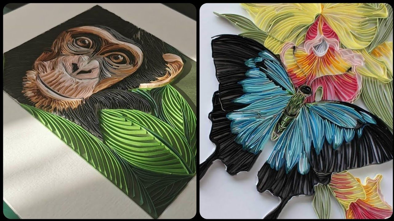how to make 3d quilling paper craft//paper craft for bignners ...