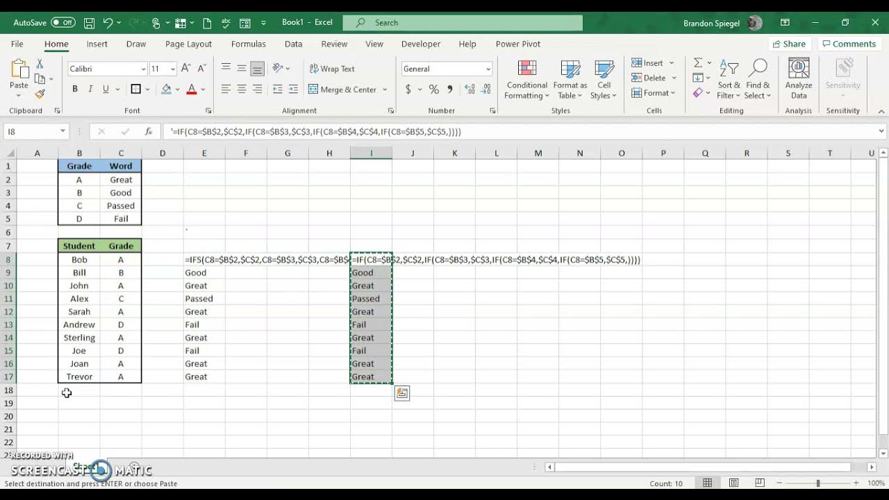 How To Use The IFS Function. Same Use As The Nested IFS But So Much ...