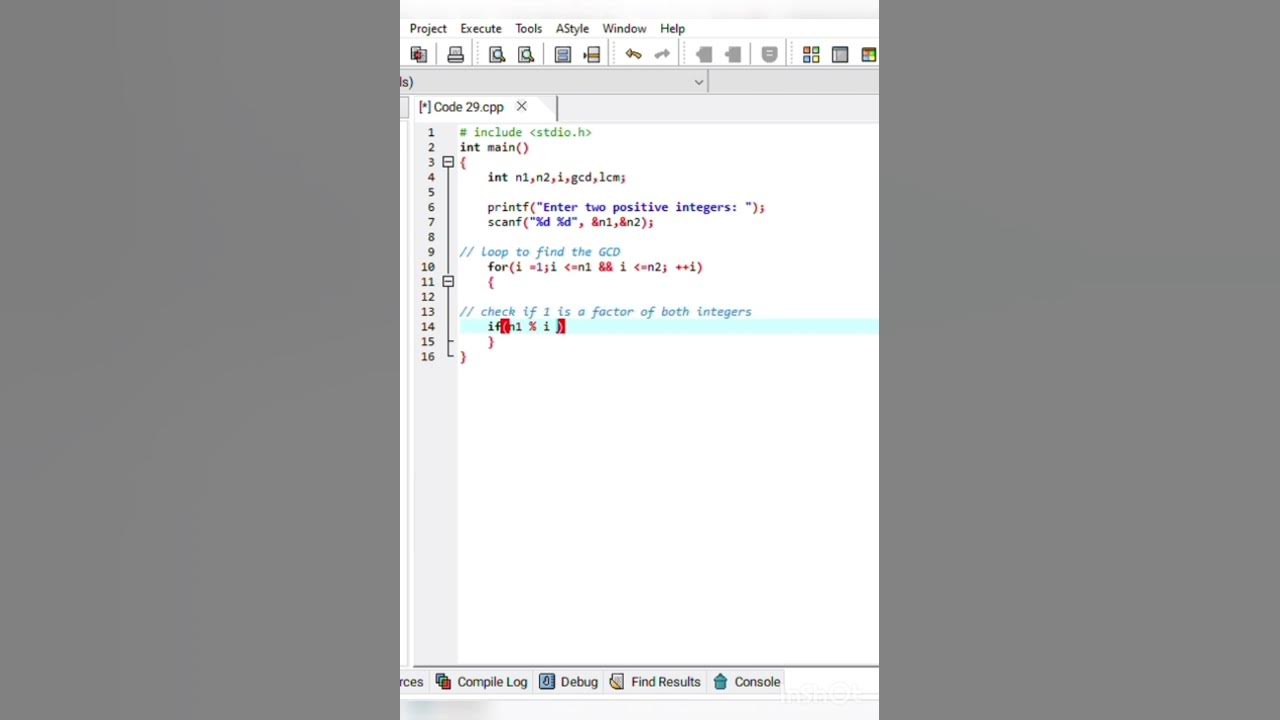 LCM calculation using GCD#c#coder#developer#shortvideo - YouTube
