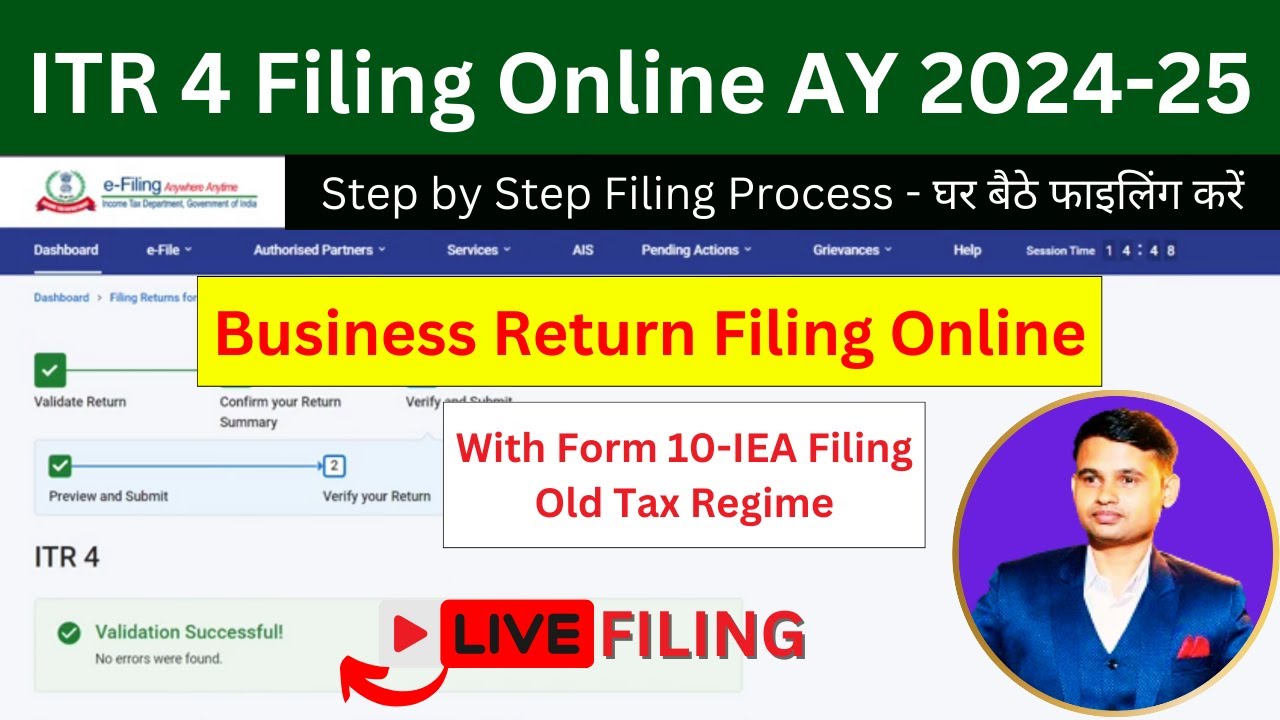 File ITR (ITR-4 : Business Return) for AY 2024-25 | Income Tax Return ...