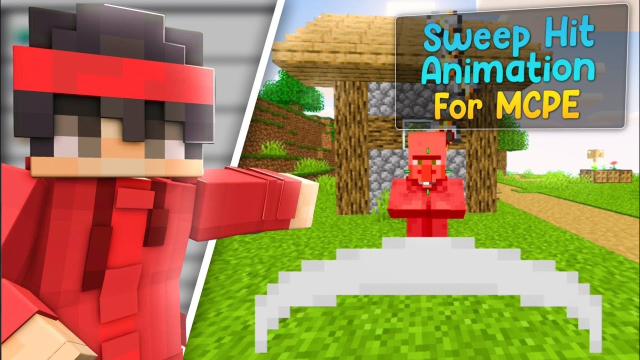Java Sweep Hit Animation for MCPE | Minecraft Bedrock - YouTube
