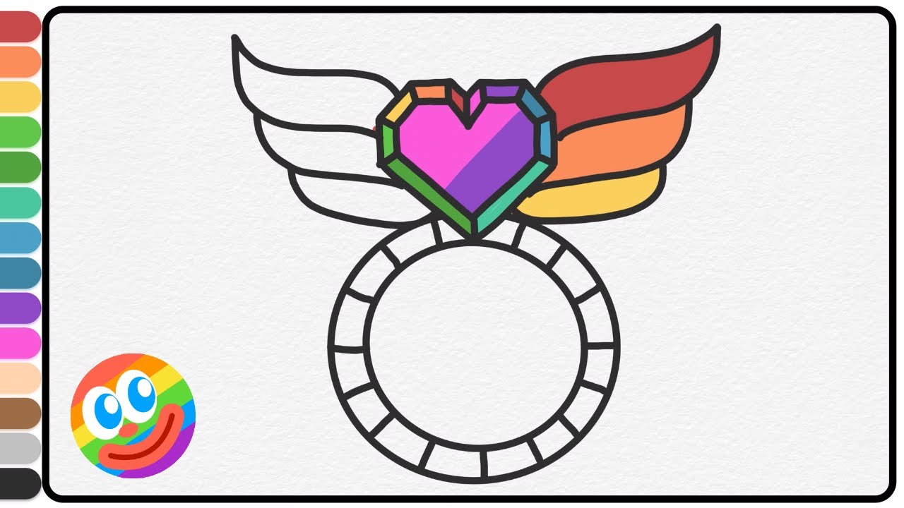 💍 Ring Drawing, Coloring and Painting for Beginners and Kids 🌈🖌️ - YouTube