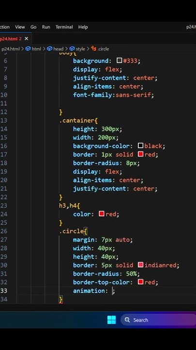 Page Loading Animation Using HTML CSS #vscode #programming #html5 #css3 #design #shorts # ...