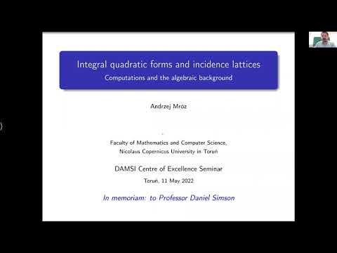 Integral quadratic forms and incidence lattices - Andrzej Mróz - YouTube