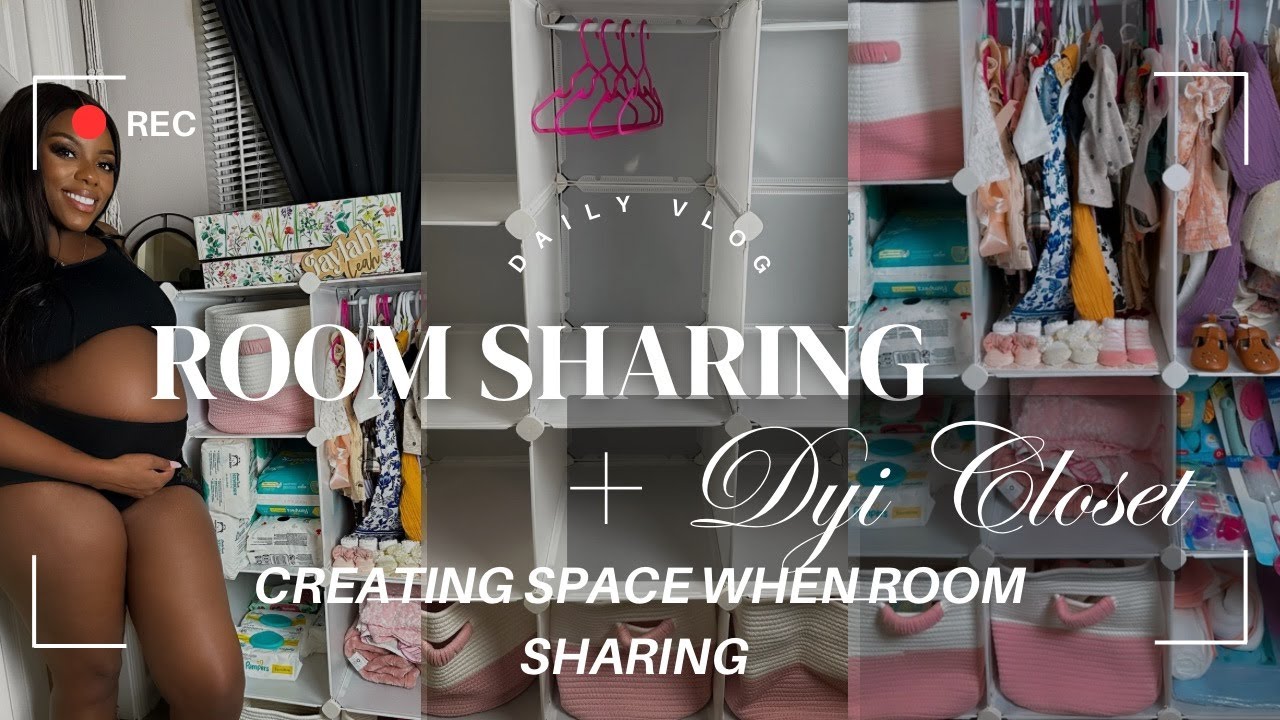 BUILD a DIY BABY CLOSET | CREATE SPACE FOR BABY WHEN ROOM SHARING ( LESS THAN $100) - YouTube