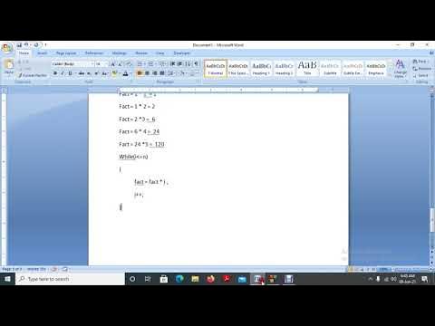 Factorial of a number using while loop - YouTube