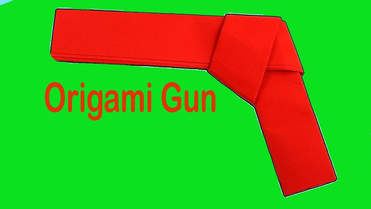 How to make a paper gun।paper pistol।Origami paper gun।Origami paper ...