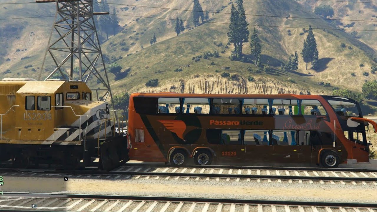 TRAIN HIT THE LUXURY BUS GTA 5 Compilations GTA 5 BUS DRIVING - YouTube