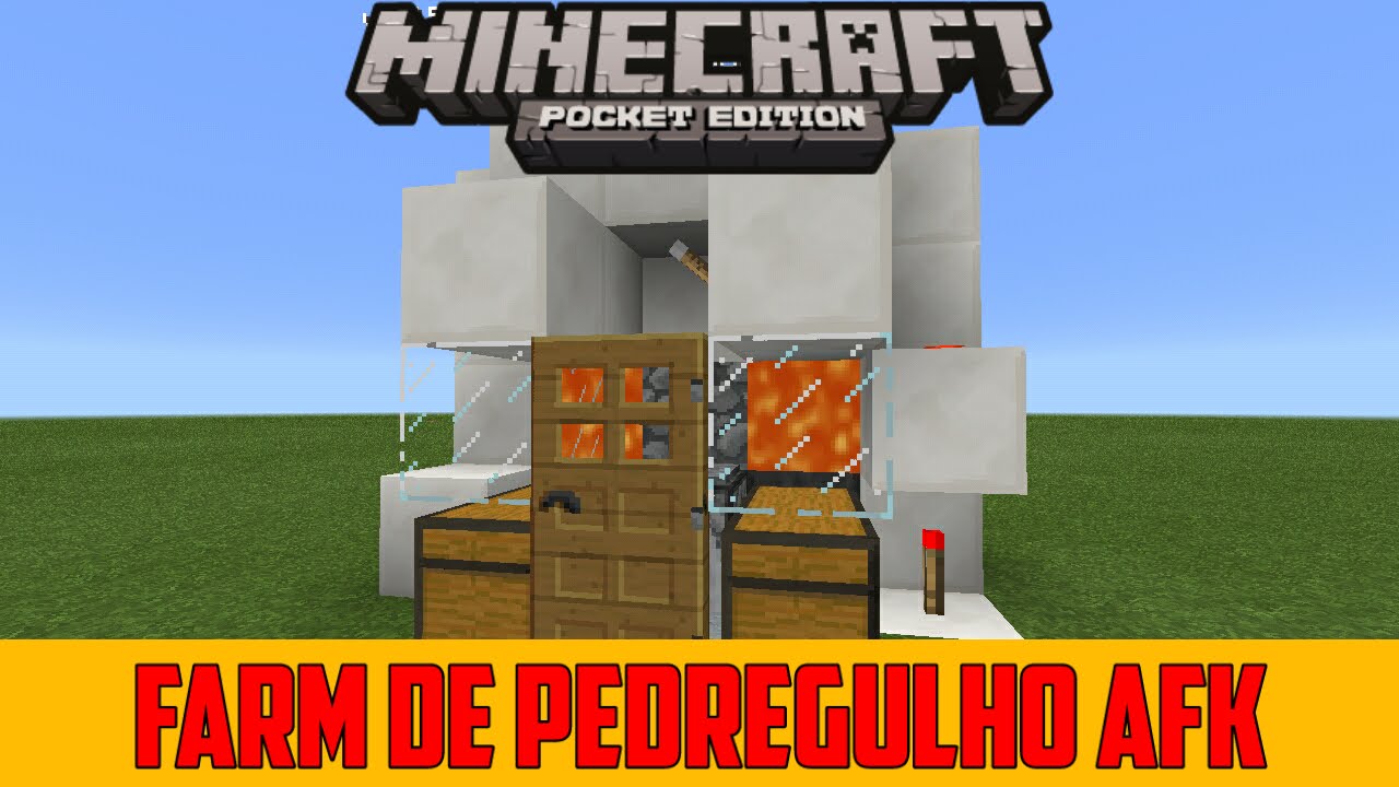 Tutorial - Farm de Pedregulho AFK - Minecraft PE 0.15.1 - YouTube