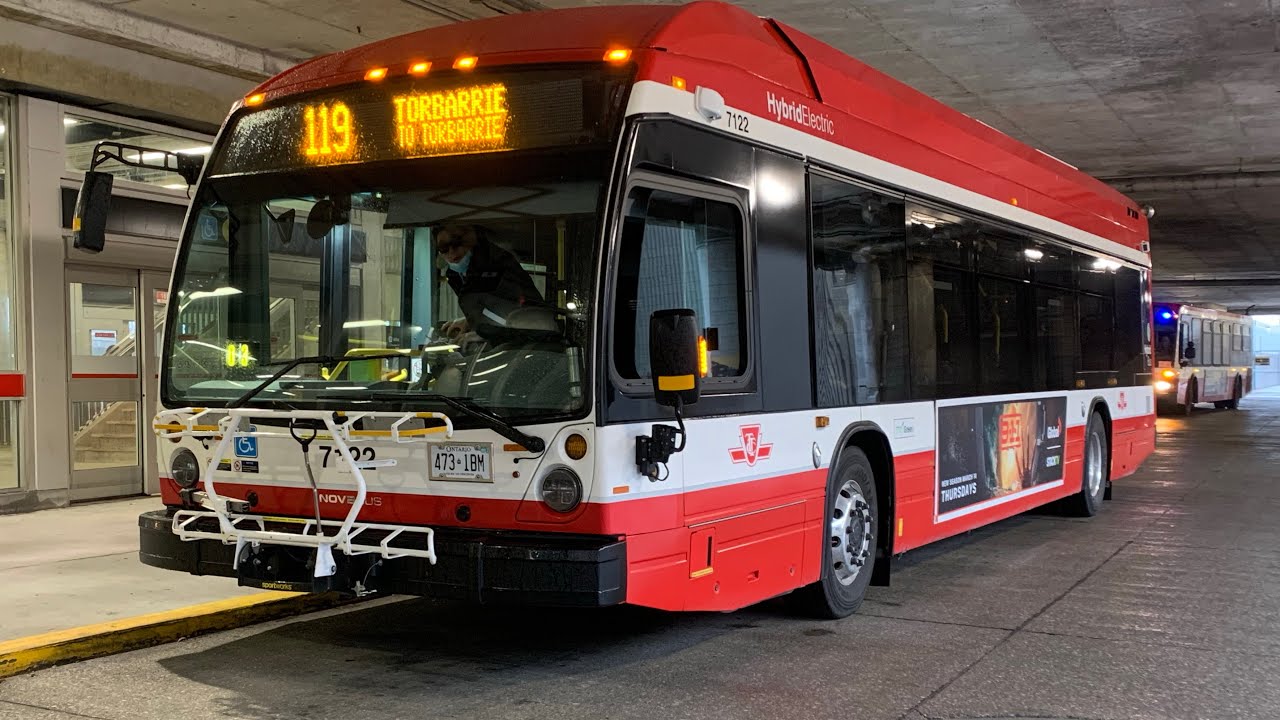 TTC Westbound Ride Video on 7122 on route 119 Torbarrie to Sheppard ...