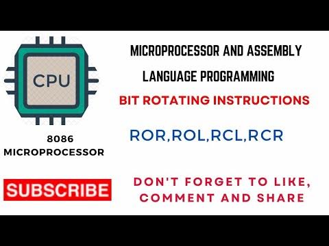 Microprocessor and Assembly Language Programming Part 17 | BIT Rotating ...
