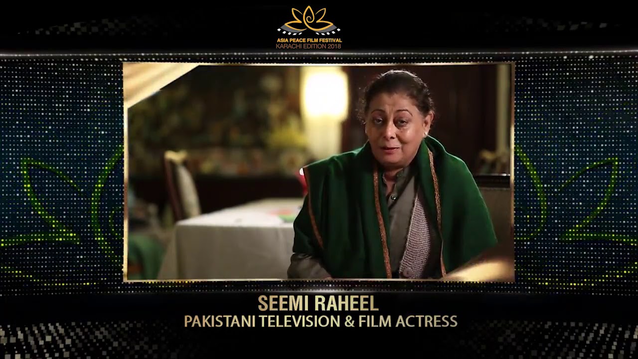 APFF Testimonial Seemi Raheel Pakistani Television & Film Actress - YouTube