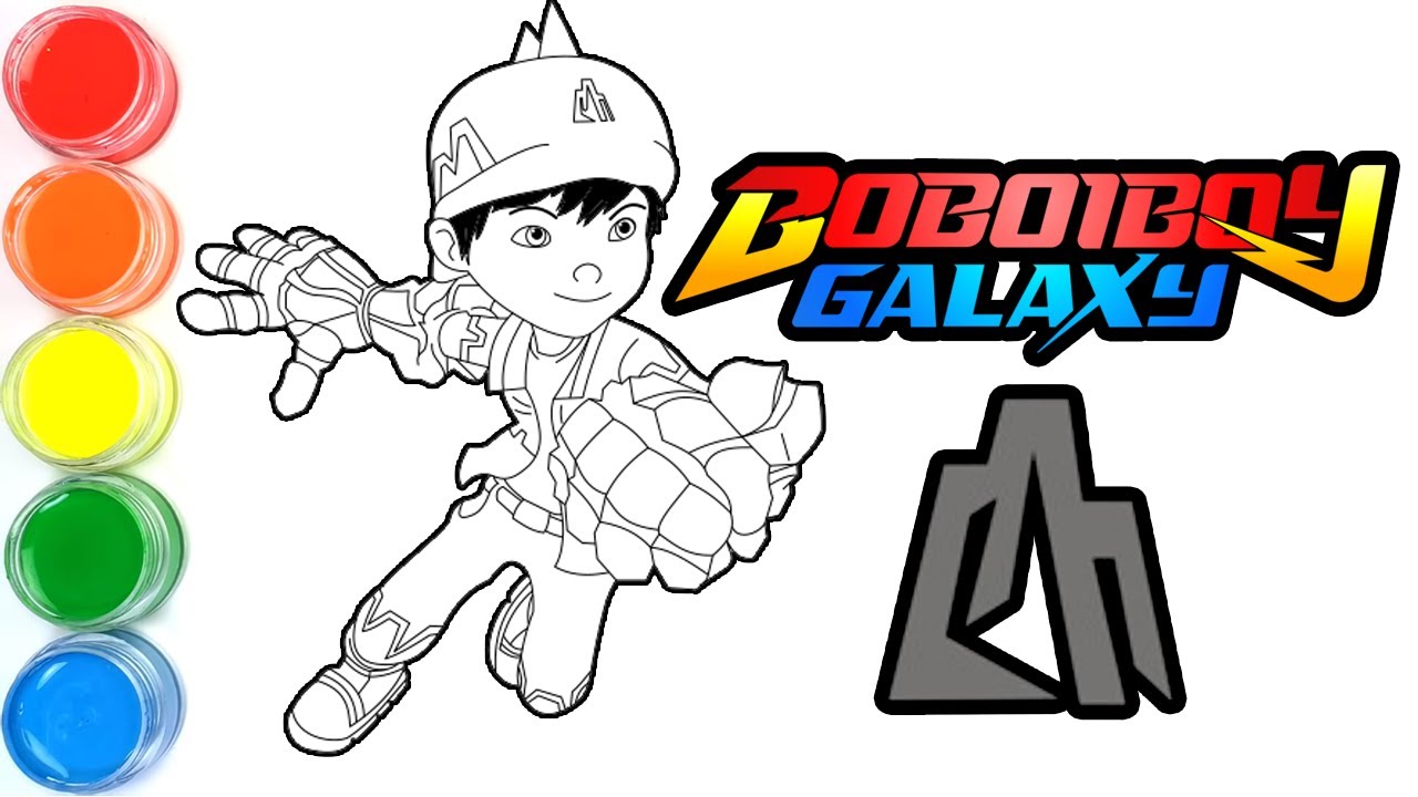 Menggambar dan Mewarnai BoBoiBoy Galaxy Kuasa Tanah Tahap 2 - YouTube
