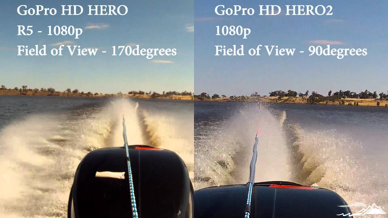 GoPro HD HERO vs GoPro HD HERO2 - Field of View Comparison - Water Ski ...