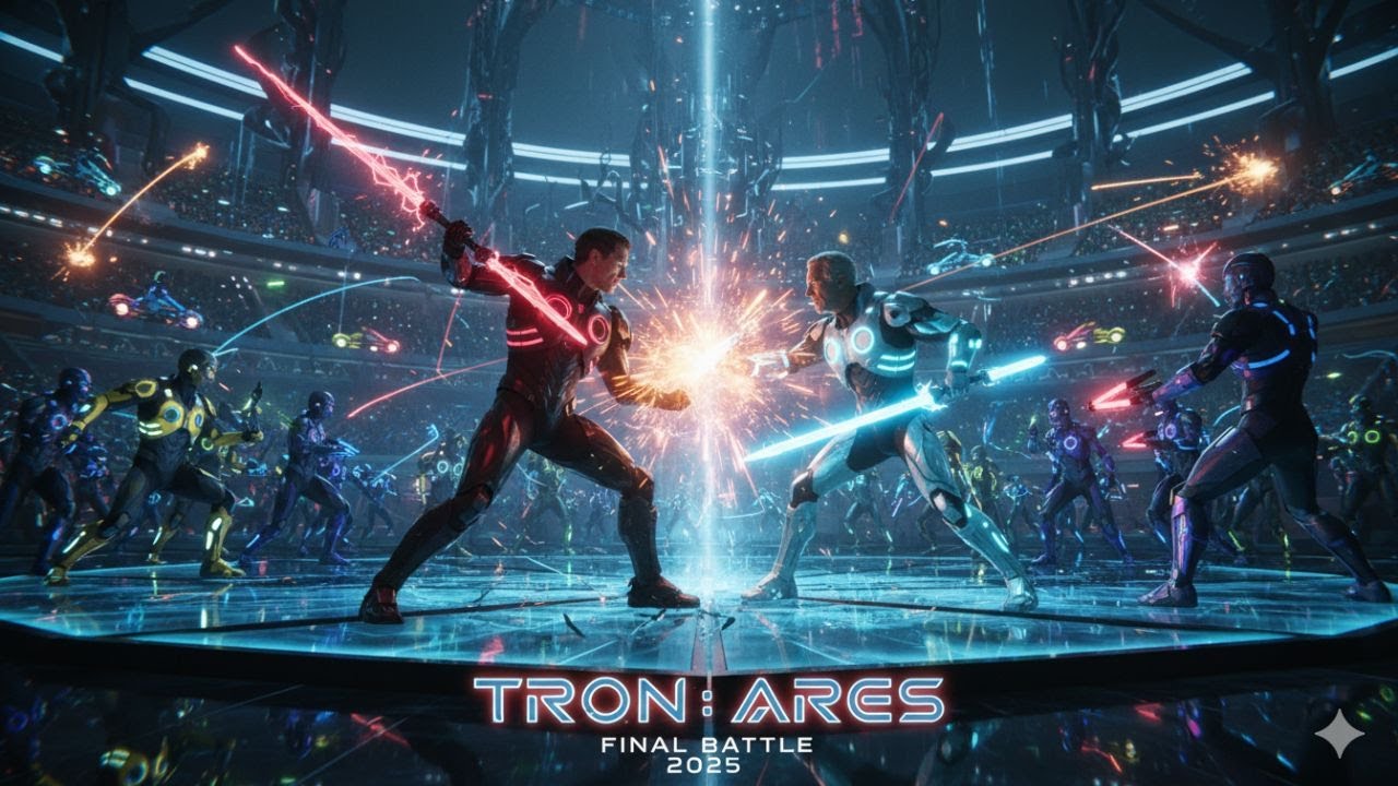 TRON Ares Fight Scene 2025 Epic Battle / Scifi Movies - YouTube