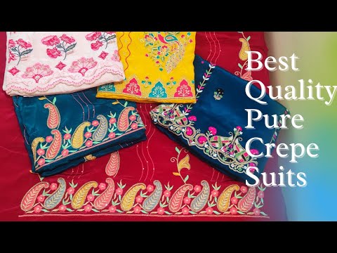 Pure Natural Crepe Suits ll Premium Quality Suits ll @Jodhiqbal ...