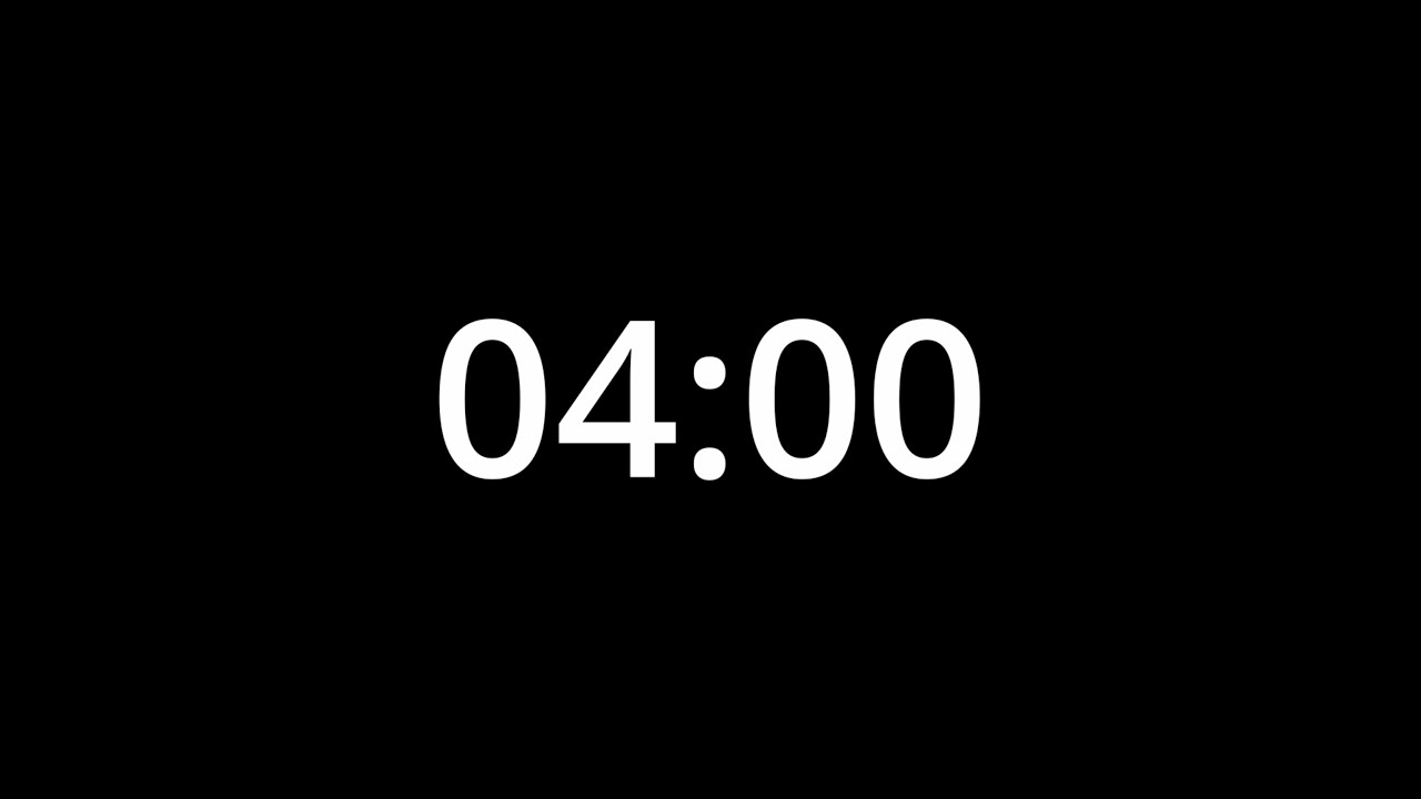 4 Minute Timer - 4-Minute Countdown Timer with Time Alarm Sound at the ...