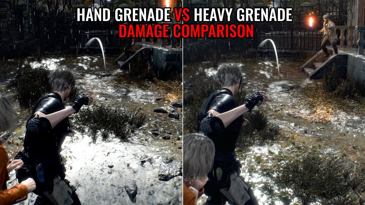 Hand Grenade vs Heavy Grenade Damage Comparison - Resident Evil 4 ...