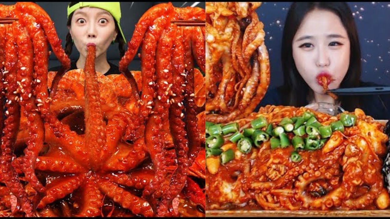 [Mukbang ASMR] Scallop Bomb ! Octopus 🐙 Spicy Seafood Boil with Cheese ...