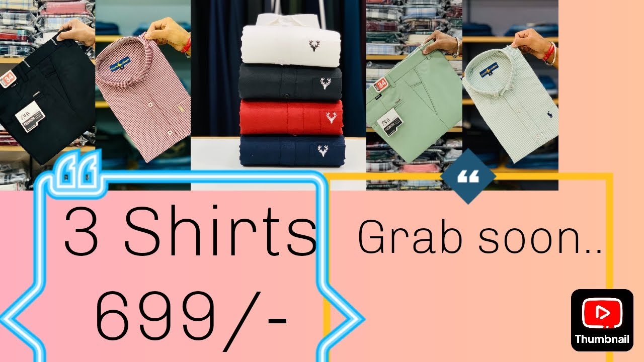 Shirts collection || 3 shirts 699/- || Grab soon... - YouTube