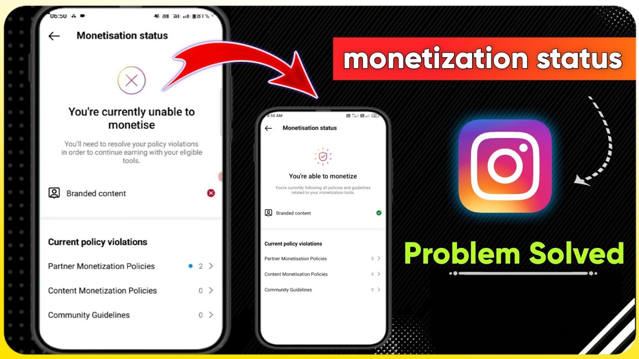 instagram monetization problem | instagram monetization status not eligible - YouTube