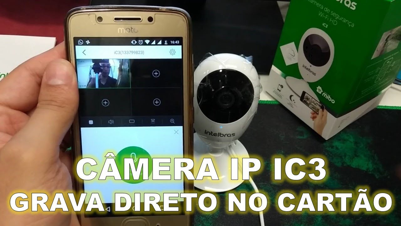 Câmera IP IC3 monitoramento interno intelbras! (unboxing e ...