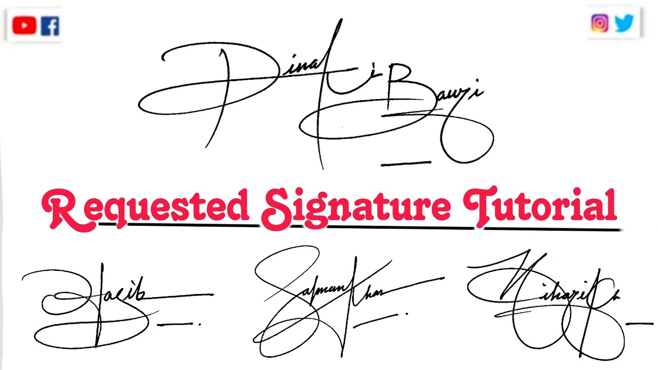 Signature tips | Requested Signature Tutorial @AnupCalligraphy # ...