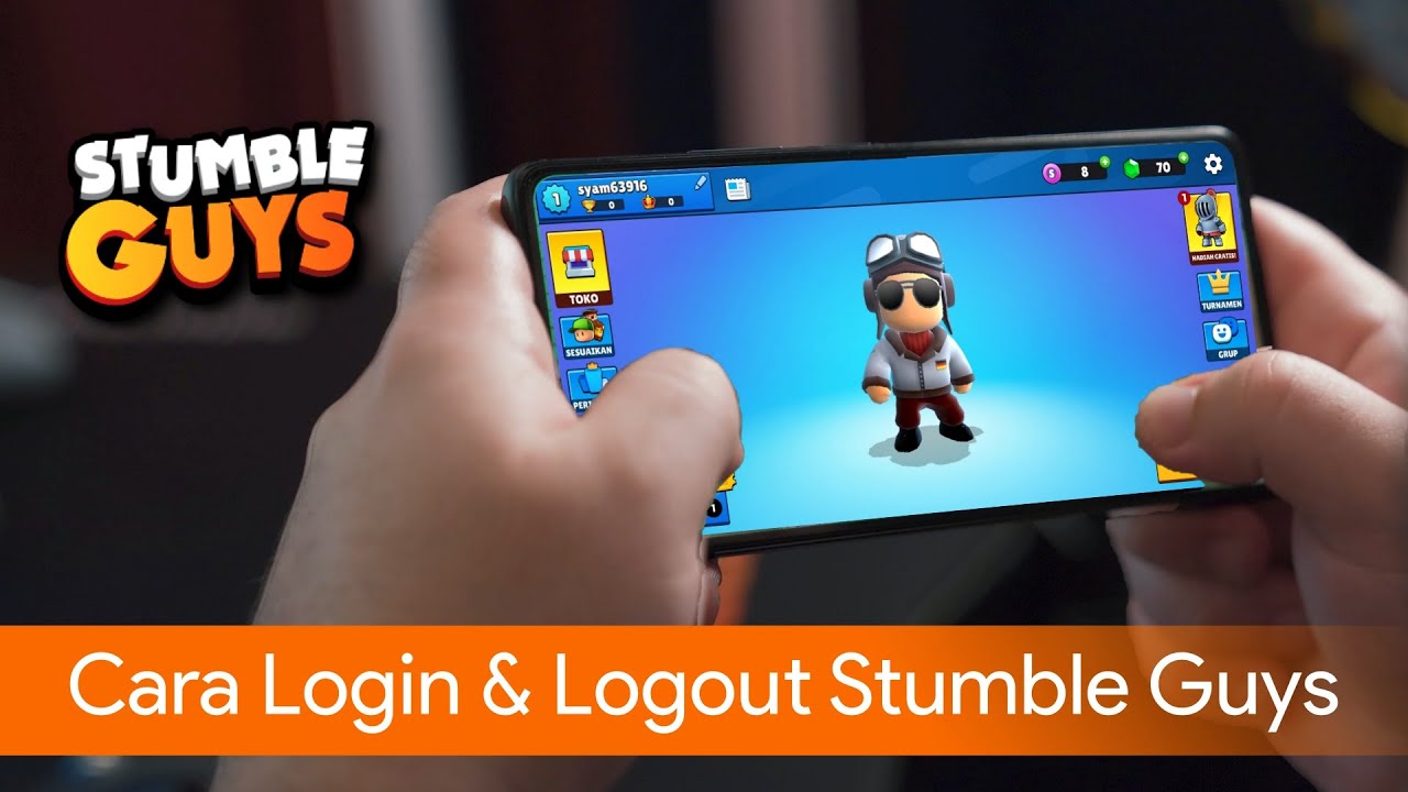 Cara Login dan Logout Akun Stumble Guys di Android - YouTube