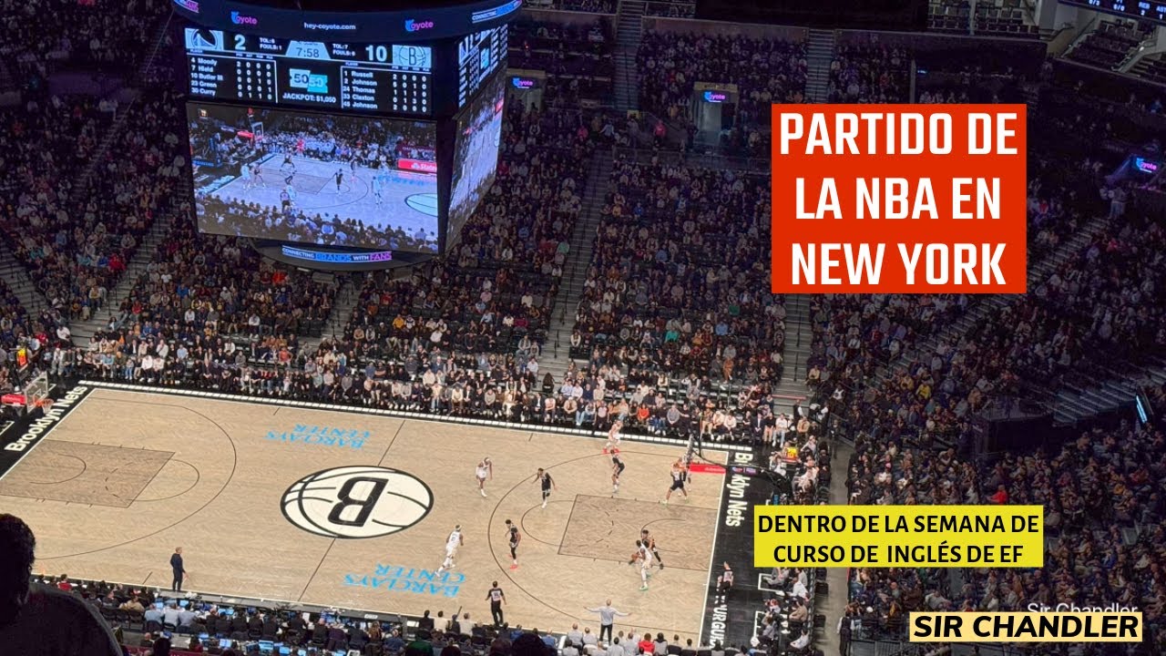 PARTIDO DE 🏀 NBA EN NEW YORK 🗽 - (DENTRO DEL CURSO DE INGLÉS) - YouTube