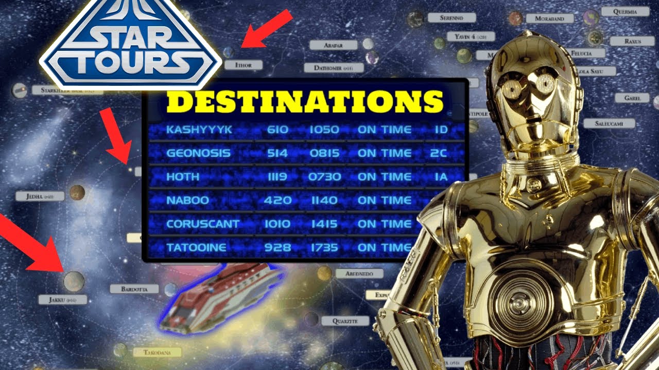 Star Tours SECRETS UNVEILED Every Destination Explored! - YouTube