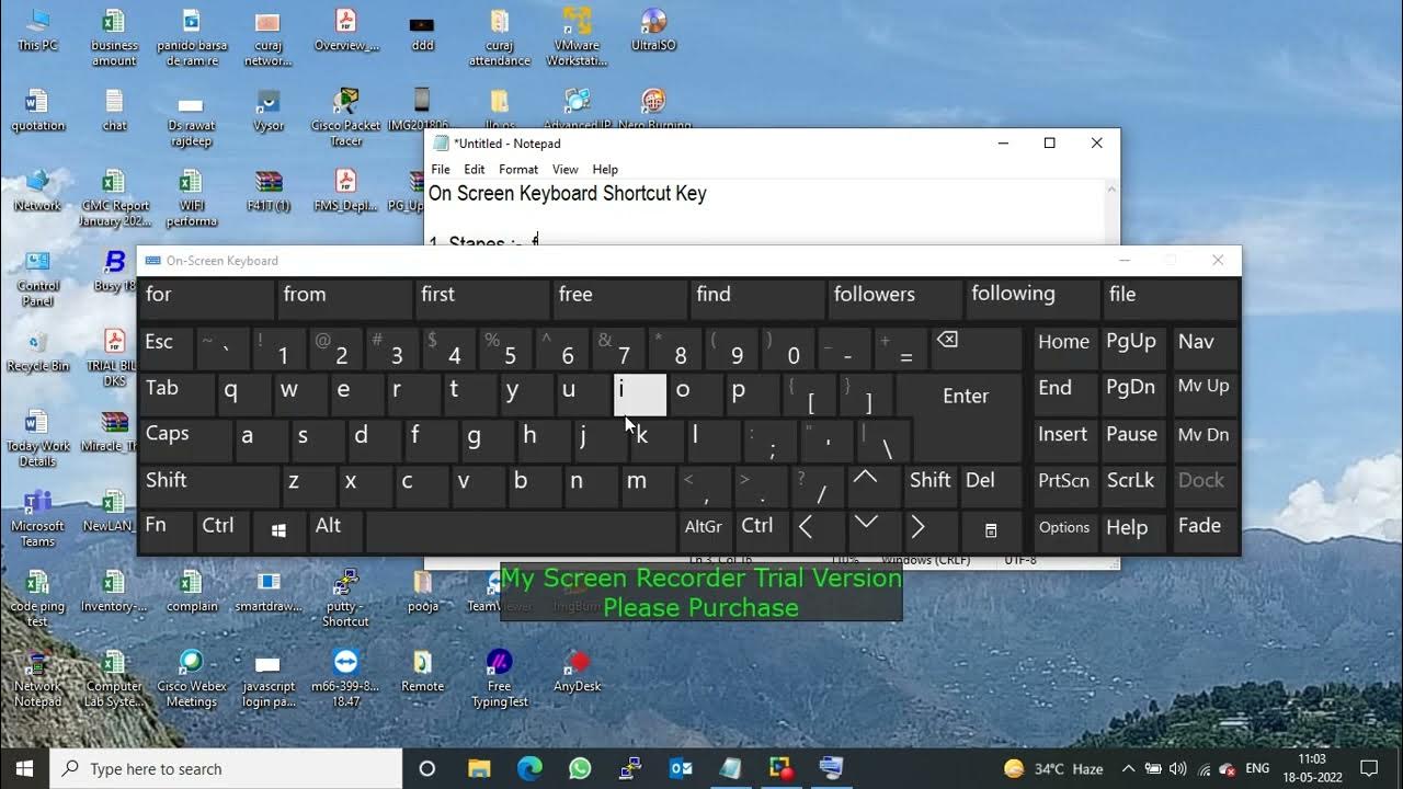 Computer Me Keyboard Kaise Laye | Laptop Me On-Screen Keyboard Kaise Chalaye in Hindi - YouTube