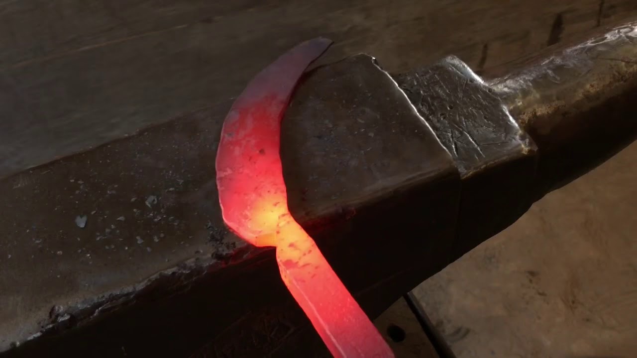 Forging a Railroad Spike Knife - YouTube