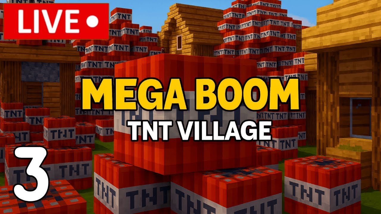 🔴 LIVE – Ultimate Minecraft TNT Village Chaos 💣🔥 - YouTube