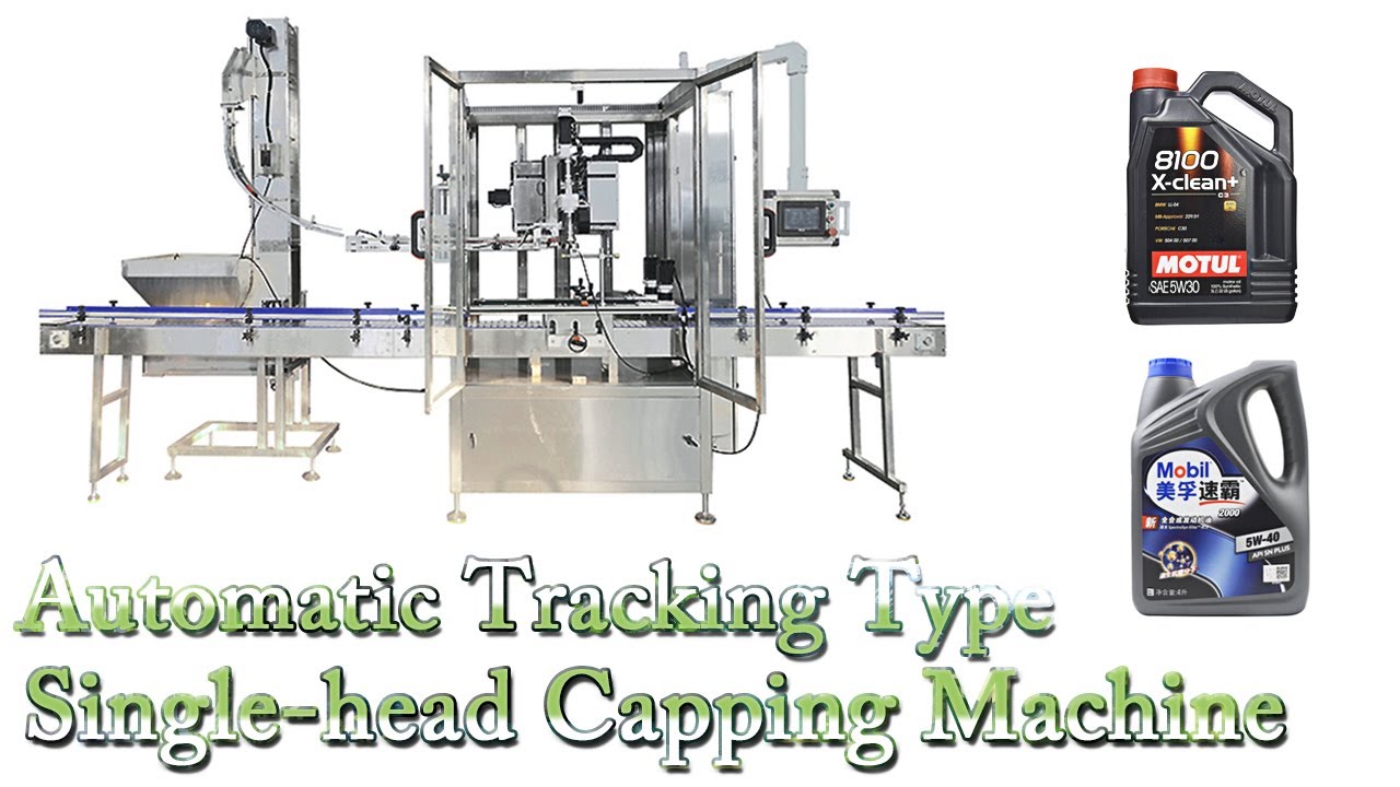 Automatic Tracking Type 5L Lubricant Barrels Single Head Capping ...
