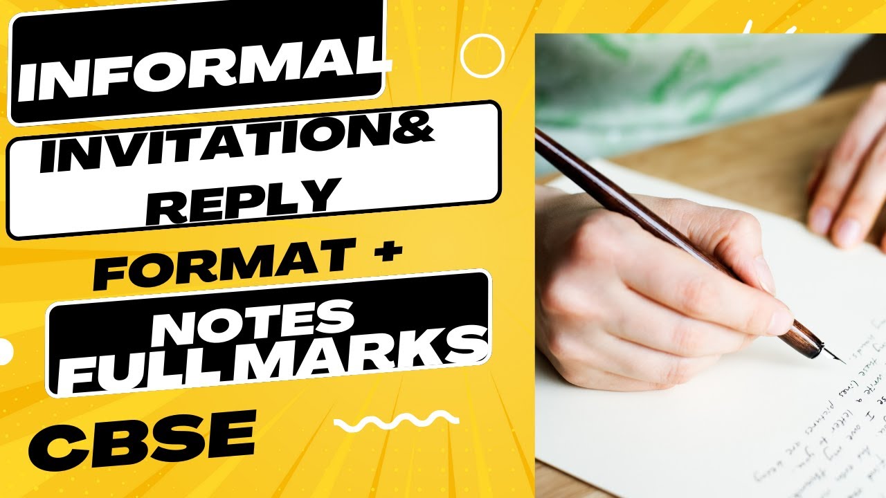 Invitation and replies 12 class CBSE | Informal invitation | Reply ...