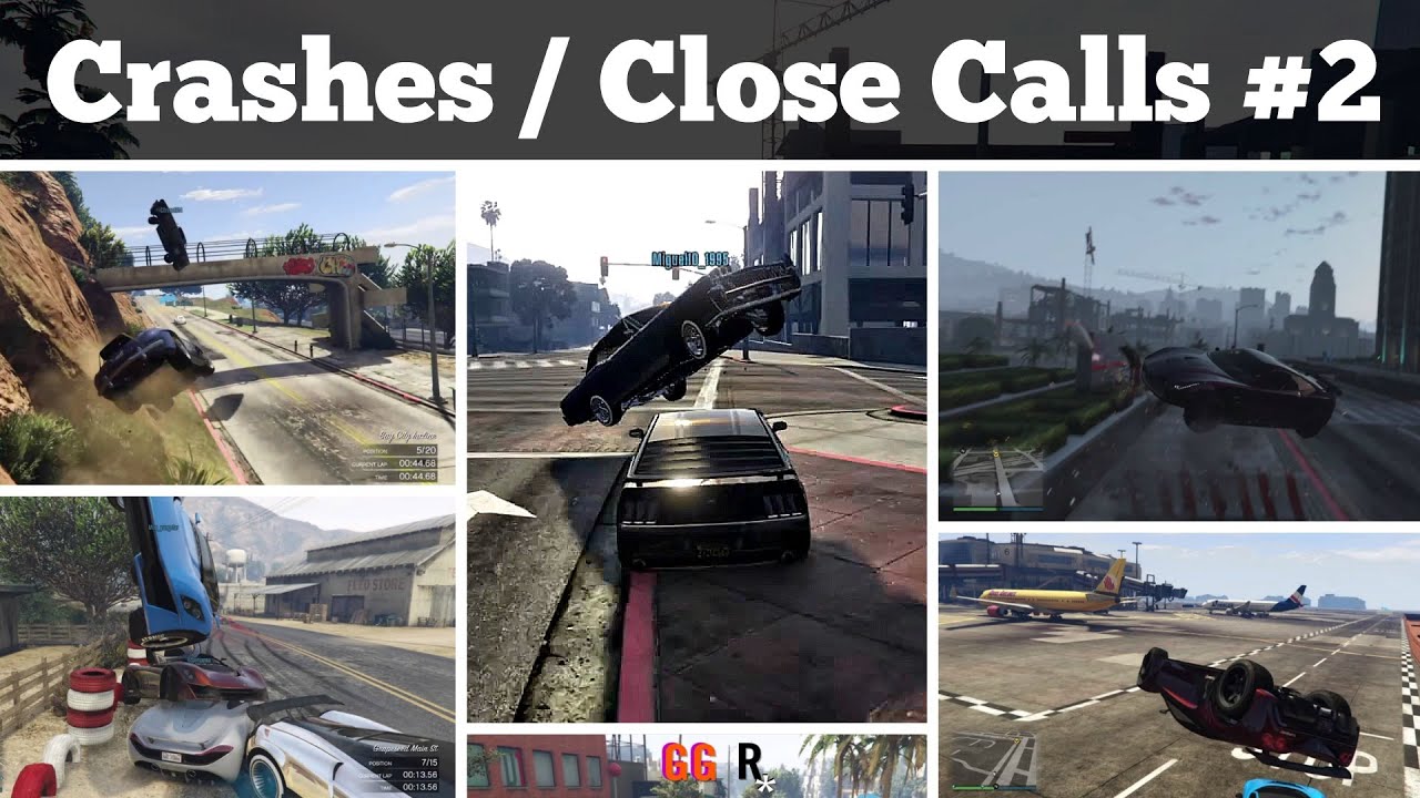 GTA 5 Crashes and Close Calls #2 (PS4) - YouTube