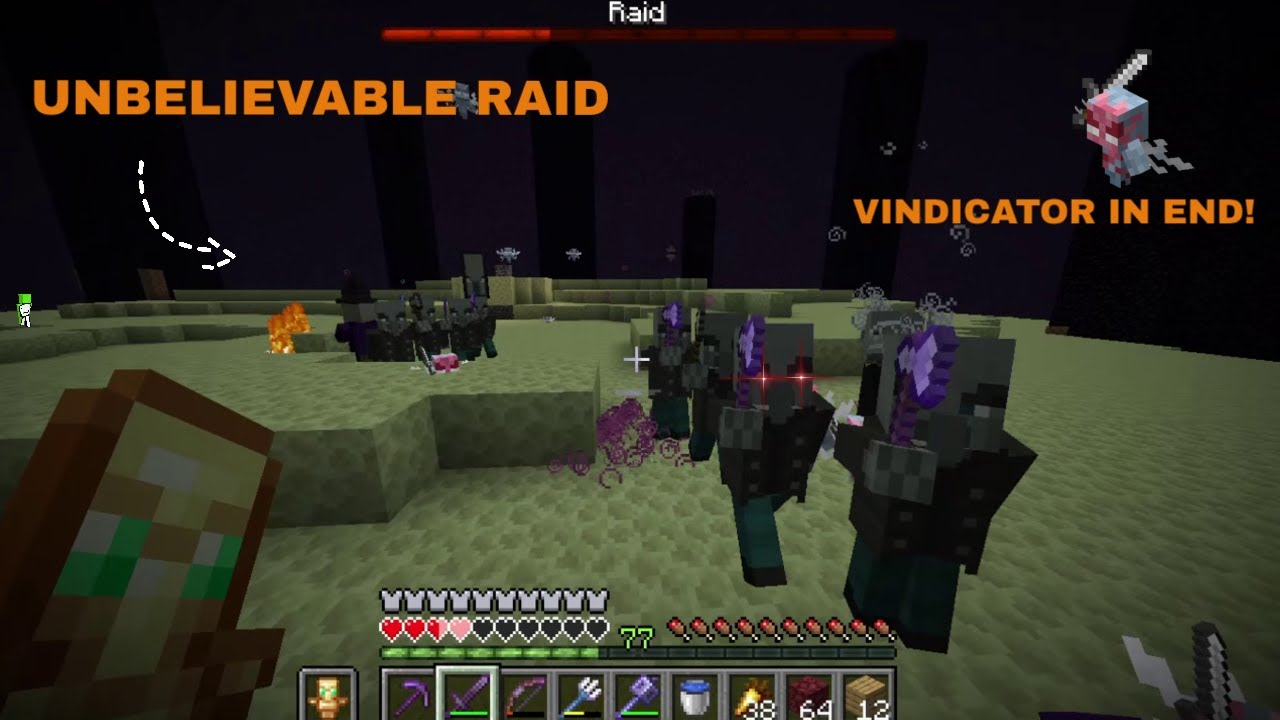 Minecraft Raid in the END! Unbelievable Vindicator Army🤯(is that ...