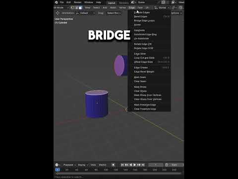 how to join two objects with bridge loop in blender #blender #blender3d #b3d - YouTube