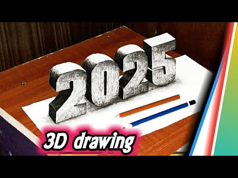 😱2025 3D ड्राइंग step by step 😱बनाना सीखे ! 3d drawing on paper % how ...