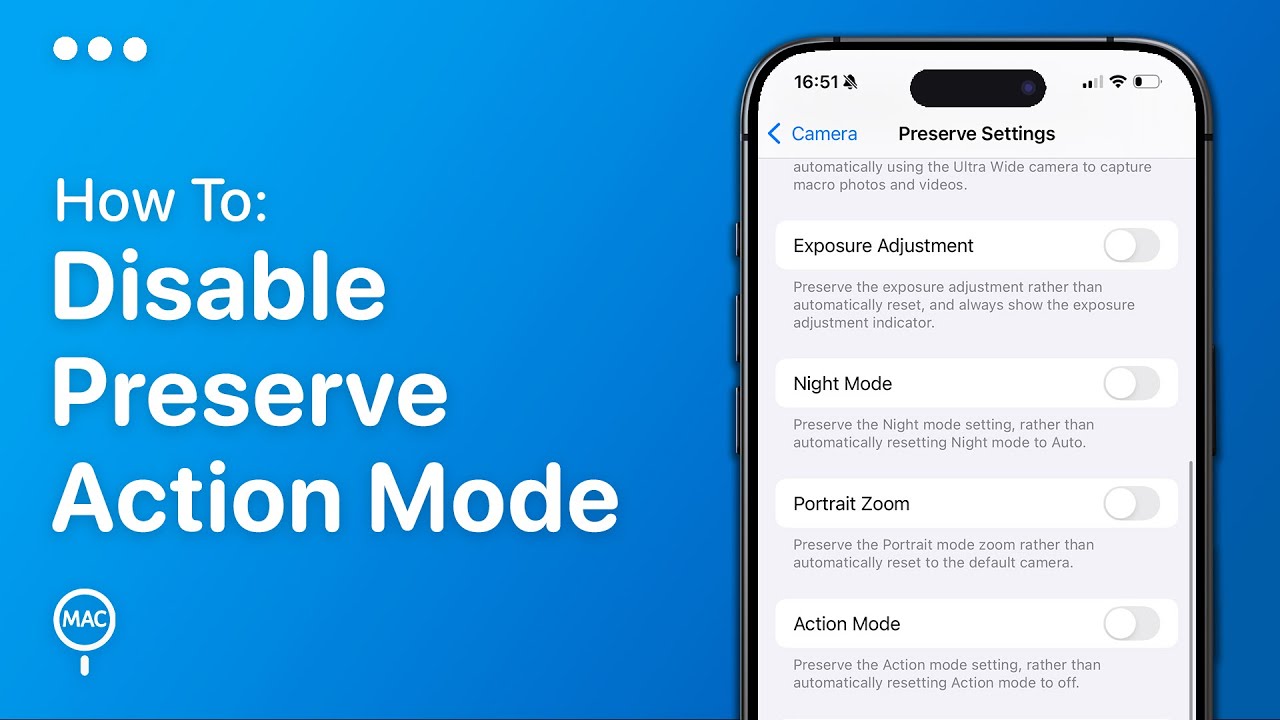 How To Disable Preserve Action Mode On iPhone - YouTube