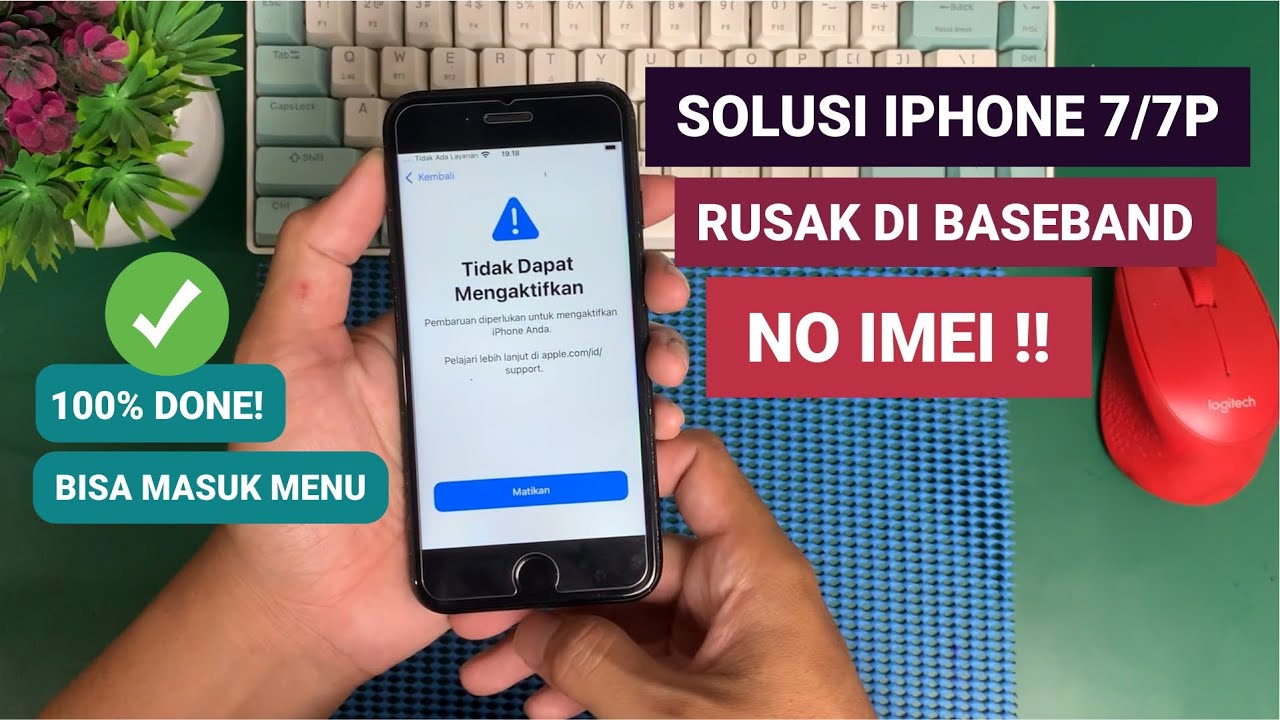 MENGATASI IPHONE 7/7P TIDAK BISA MASUK MENU RUSAK IC BASEBAND NO IMEI ...