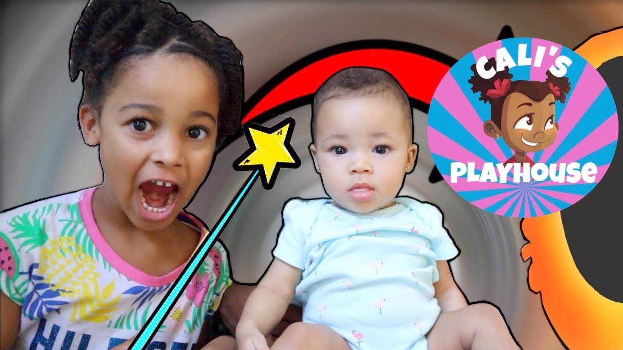 Cali's Magic with Baby Sister | Cali's Playhouse - YouTube