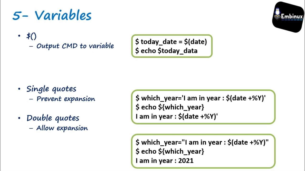 6- Variable Substitution bash script [عربي] - YouTube