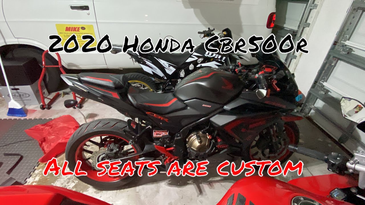 Fully Custom seats on the CBR500R | 2020 Honda Cbr500r - YouTube