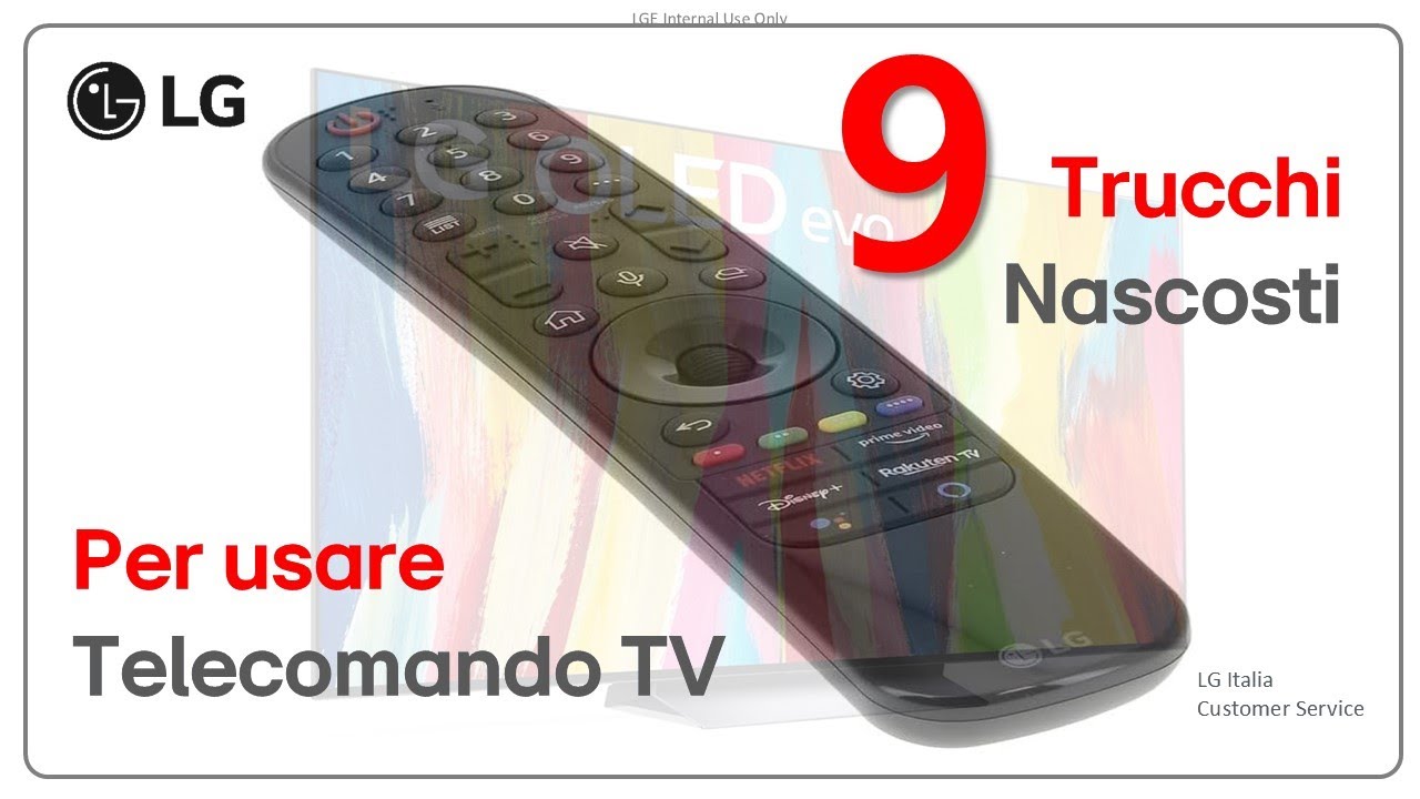 TV LG | Suggerimenti e Trucchi (nascosti) Telecomando puntatore TV LG ...