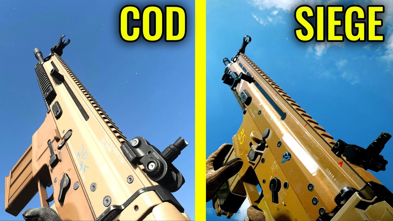Rainbow Six Siege VS COD Modern Warfare 2019 - Weapon Comparison - YouTube