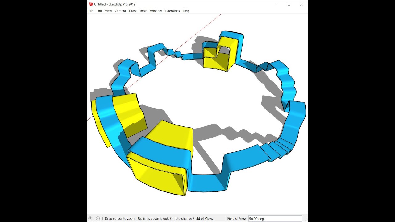 3D modeling the Blue Ribbon in Shanghai using Sketchup - YouTube