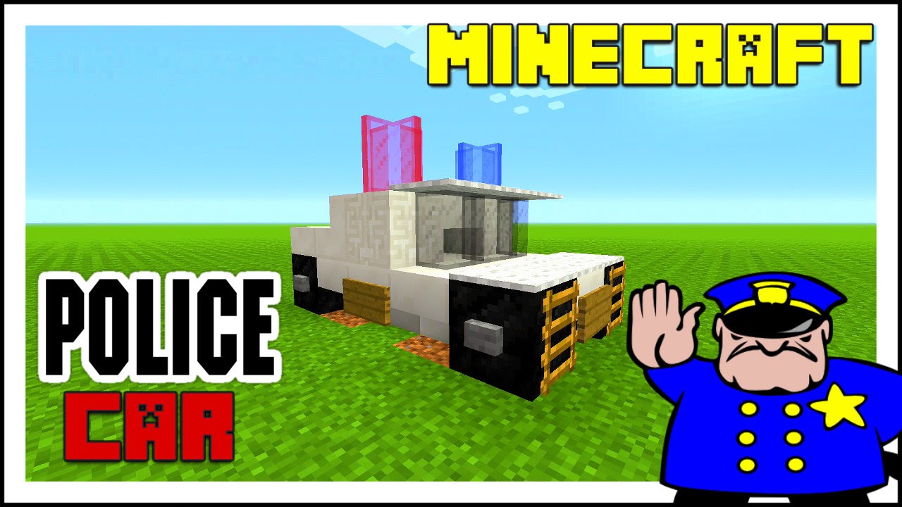 Minecraft: Police Car Tutorial | Vehicle Tutorial | Easy, Cop Car - YouTube